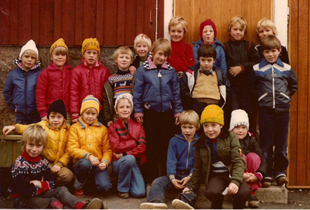 Skolelever från Abild i Hebergs skola klass 2 eller 3 1978-1980
