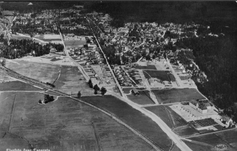 Flygfoto över Fagersta