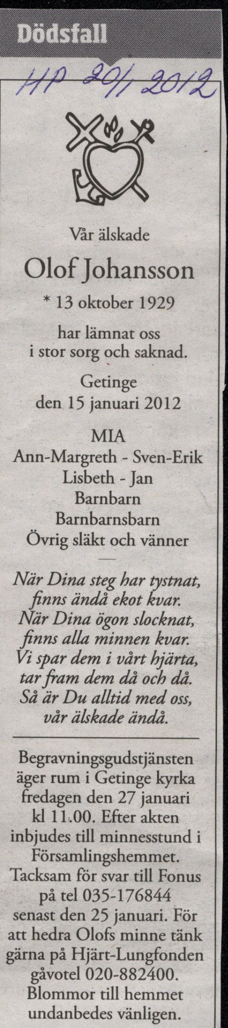 Anna Maria "Mia" Johansson f Lindblom