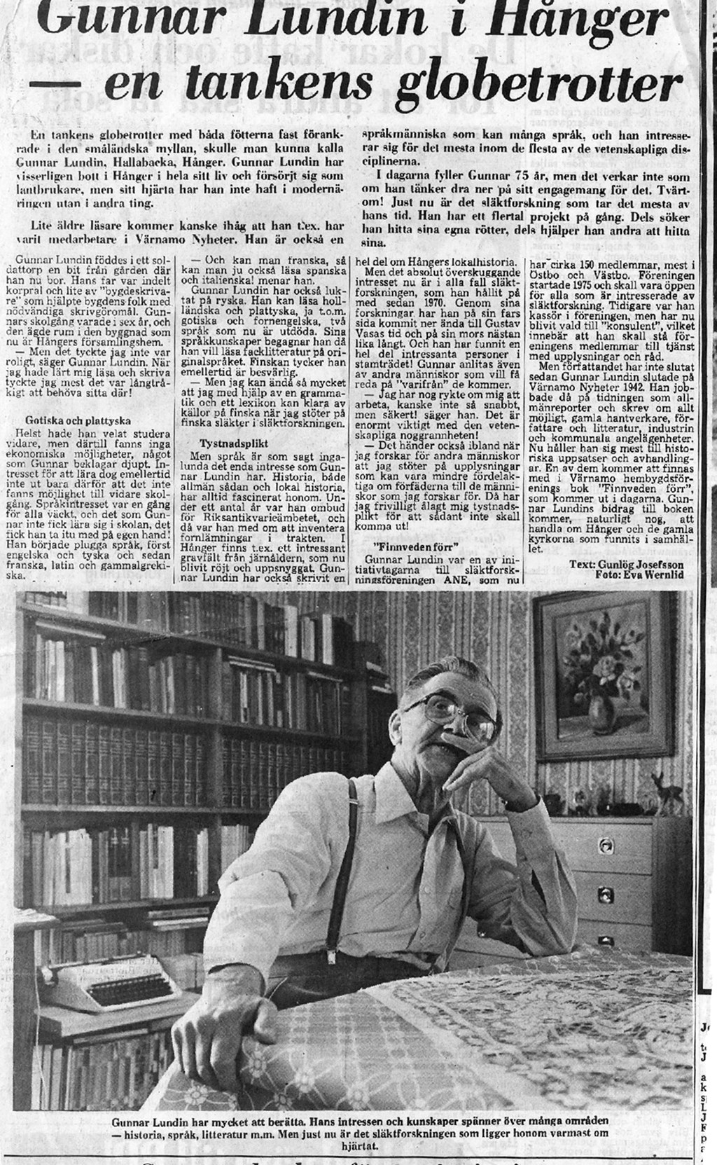 Gunnar Lundin, folklivsskildrare